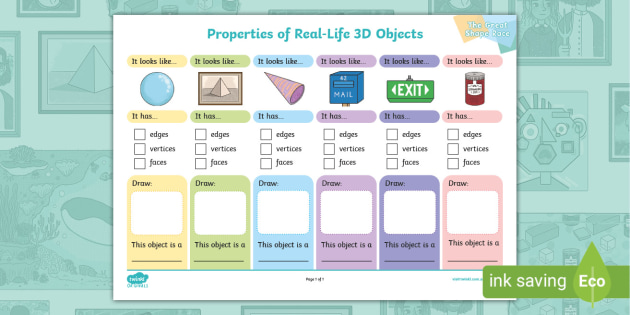 The Great Shape Race - Properties of Real Life 3D Objects