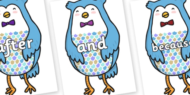 FREE! - Connectives on Owl (teacher made)