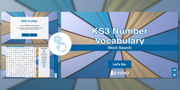 KS3 Number Vocabulary Word Search | KS3 Maths | Beyond