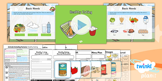 Science: Animals Including Humans: Healthy Eating Year 2 Lesson Pack 4