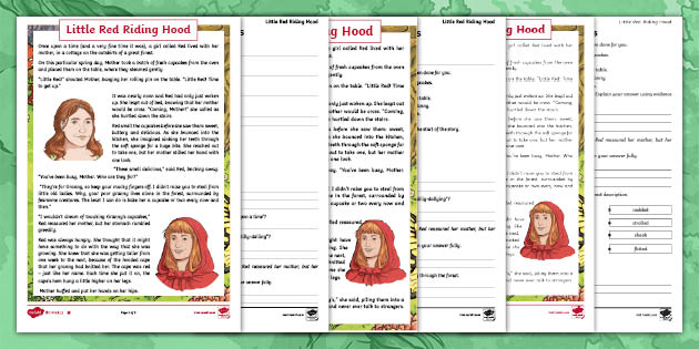 LKS2 Little Red Riding Hood Reading Comprehension