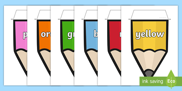 Color Word Pencils Bunting (Teacher-Made)