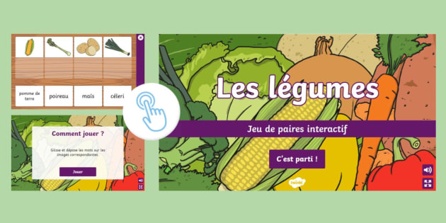 Jeu de paires interactif sur les légumes (teacher made)