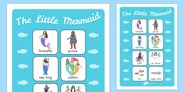 The Little Mermaid Vocabulary Poster (teacher made)