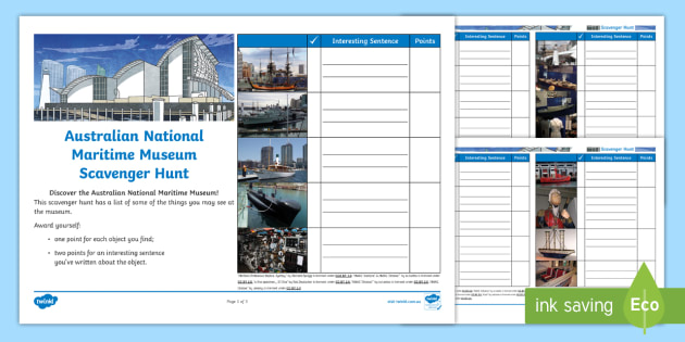 Australian National Maritime Museum Scavenger Hunt