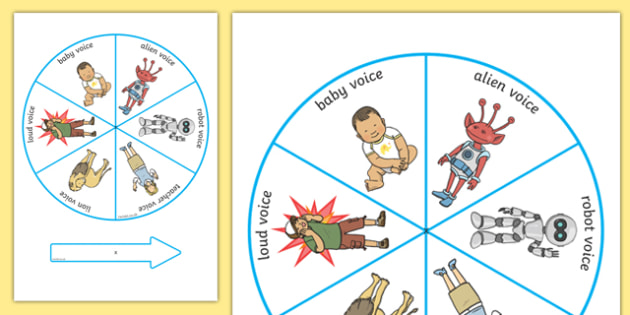 Silly Voices Spinner (teacher made)