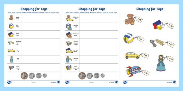 NEW Shopping For Toys Worksheet In Philippine Peso Twinkl new-shopping-for-toys-worksheet-in-philippine-peso-twinkl