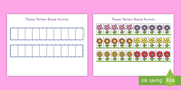 Flower Pattern Board Activity (teacher made)