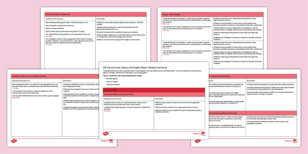 Language Report Comments | twinkl.com.au