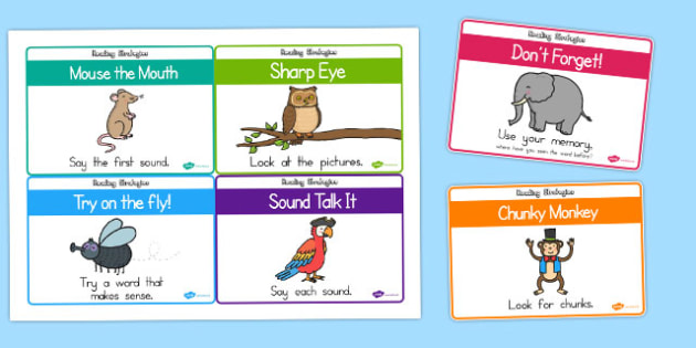 Guided Reading Strategy Cards (teacher made)