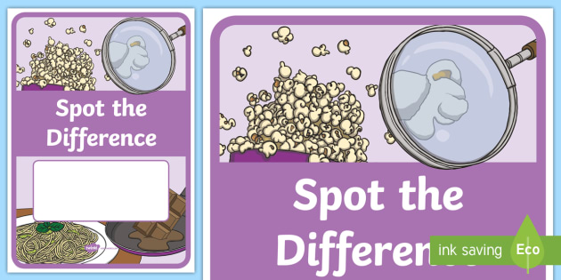 Science Spot The Difference Editable Book Cover