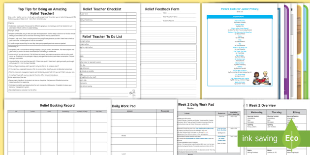 Year 1 Week 2 Relief Teacher Resource Pack