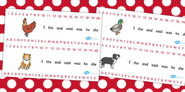 The Little Red Hen Combined Number and Alphabet Strips - red hen