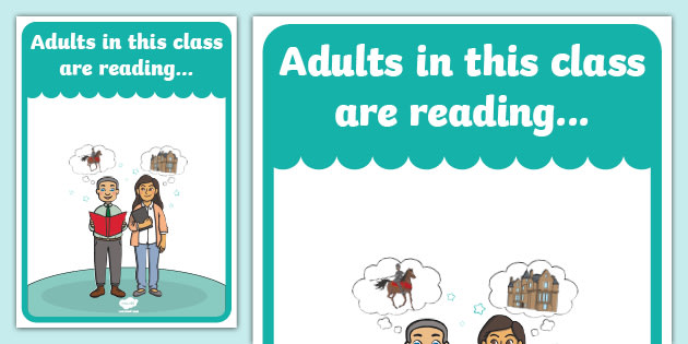 Adults in This Class Are Reading... Poster