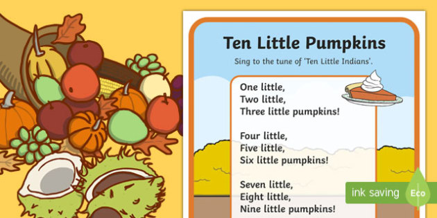 Ten Little Pumpkins Song Lyrics