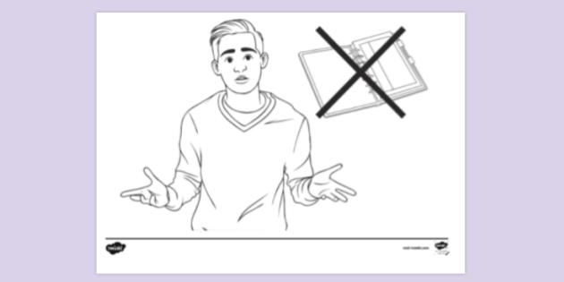 FREE! - I Have Forgotten My Planner Colouring | Colouring Sheet