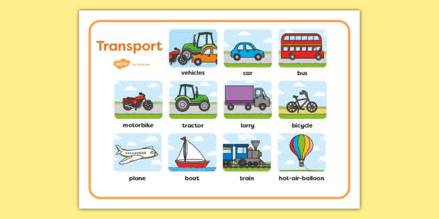 Transport Mat Vocabulary Guide Sheet | Twinkl Resources