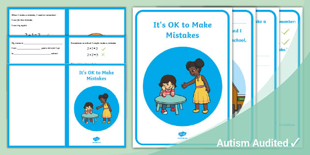 It's OK to Make Mistakes Social Story | Twinkl