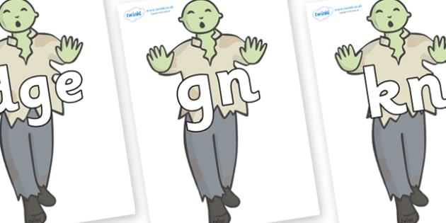 Silent Letters on Zombies (teacher made)