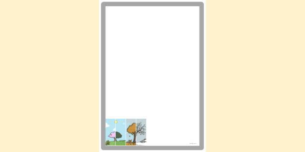 FREE! - Simple Blank Four Seasons Border | Page Borders | Twinkl