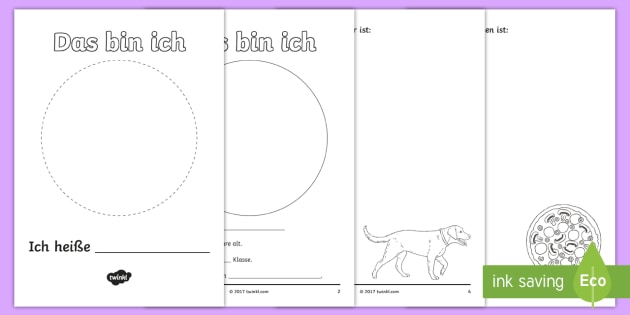 All About Me German Booklet (teacher made)