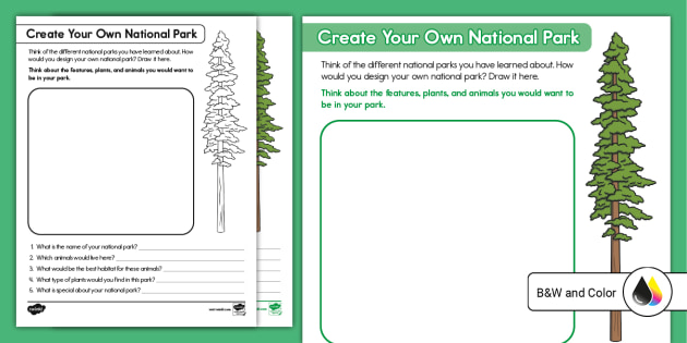 Create Your Own National Park Activity