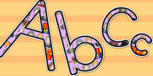 Royal Family Display Lettering and Symbols - royal family, queen