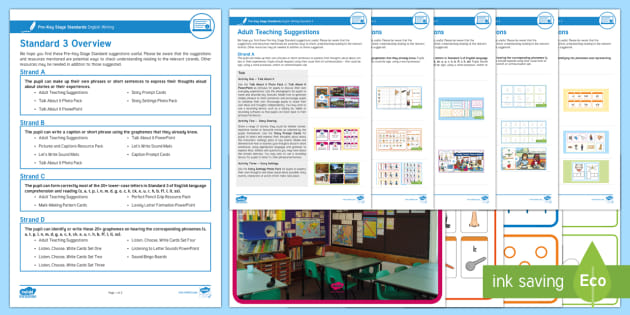 Pre-Key Stage Standards English Writing Standard 3 Complete Resource Pack