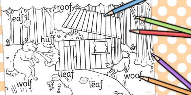 Final 'F' Sound Production Colouring Sheet