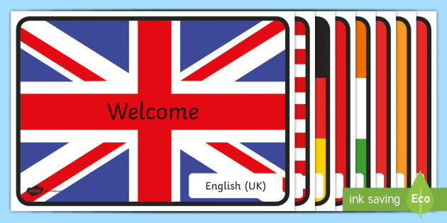 FREE! - International Welcome Flags with Country Display Posters - flags