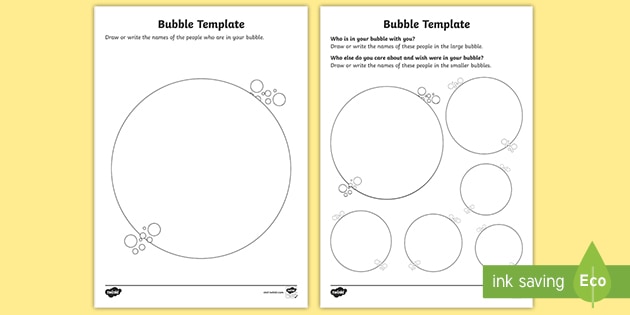 Classroom Bubble Template Worksheets (teacher made)