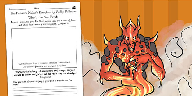 The Firework Maker's Daughter Fire Fiend Character Profile Sheet