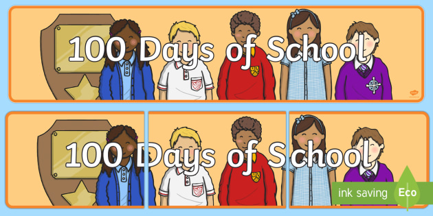 100 Days of School Banner
