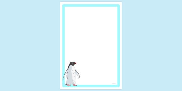 Penguin Page Border | Page Borders | Twinkl