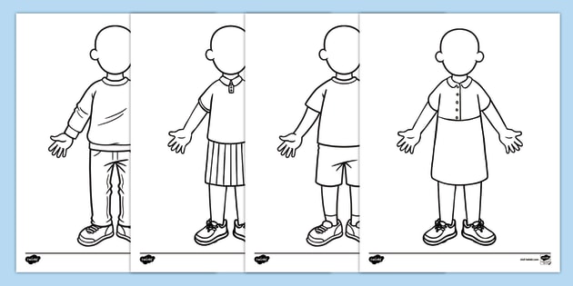 What Will I Wear to School? Coloring Sheets (teacher made)