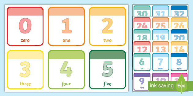 Numbers 0-50 Flashcards