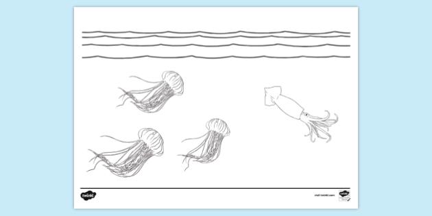 FREE! - Underwater Colouring Page (teacher made)