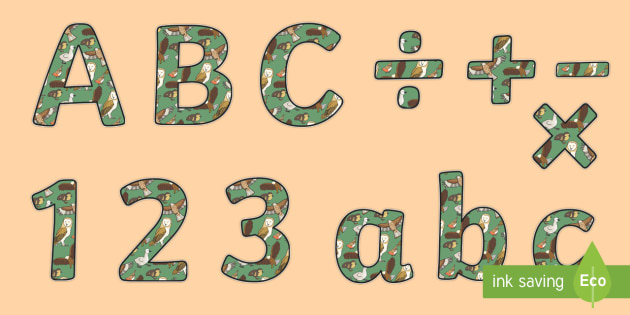 Bird-Themed Display Lettering (teacher made)