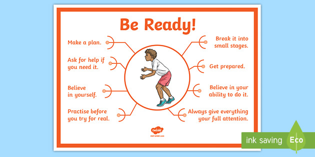 Be Ready A4 Display Poster (teacher made)