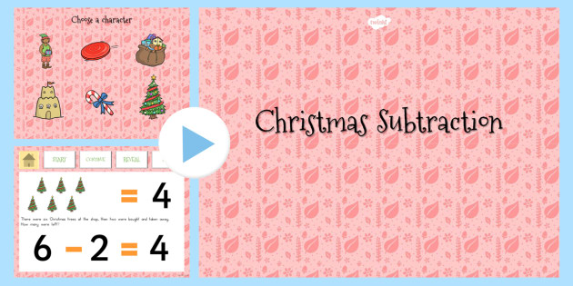 Christmas Subtraction to 10 PowerPoint