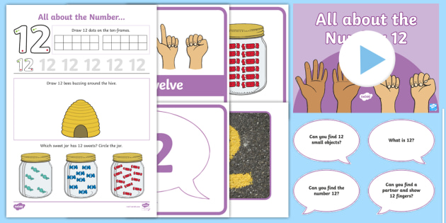 All About Number 12 | Dozen Worksheet (teacher made)