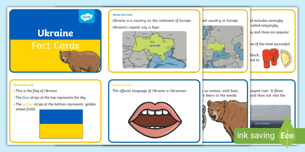 KS1 Ukraine Fact Cards (teacher made)
