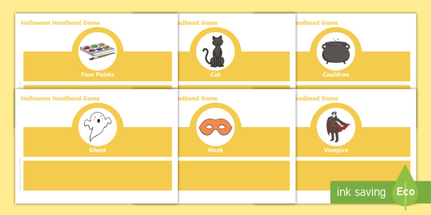 Halloween Headband Oral Language Game (teacher made)