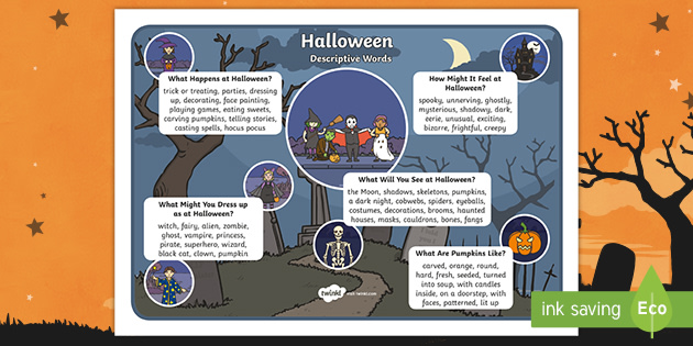 KS1 Halloween Descriptive Word Mat