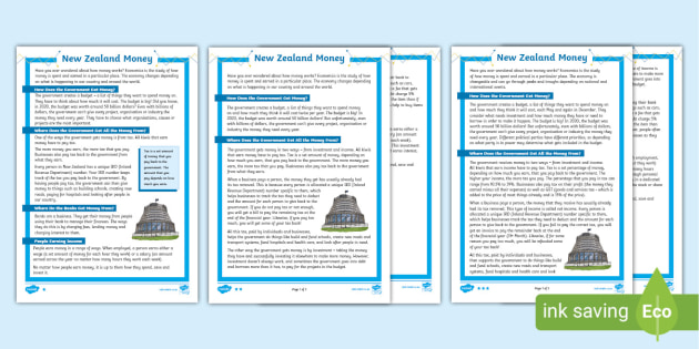 Financial Literacy Differentiated Reading Comprehension