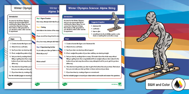 Downhill Skiing Science Activity | Twinkl Resources