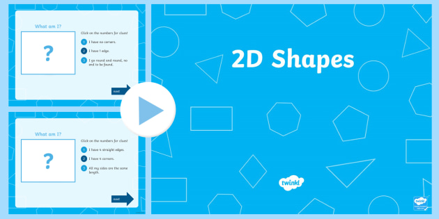 What Am I 2D Shape Properties PowerPoint - 2D shapes, two