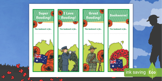 Anzac Day Bookmarks - Australia - Events - English