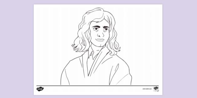 FREE! - Isaac Newton Colouring Sheet | Colouring Sheets