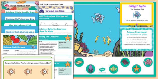 Childminder Resource Pack to Support Teaching on The Rainbow Fish